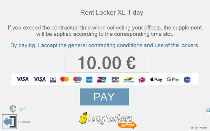 Instructions - Easy Lockers Málaga